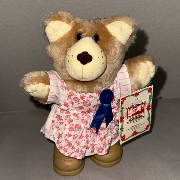 Toys | Vintage 1986 Wendys Furskins Blue Ribbon Girl Bear Plush Stuffed ...